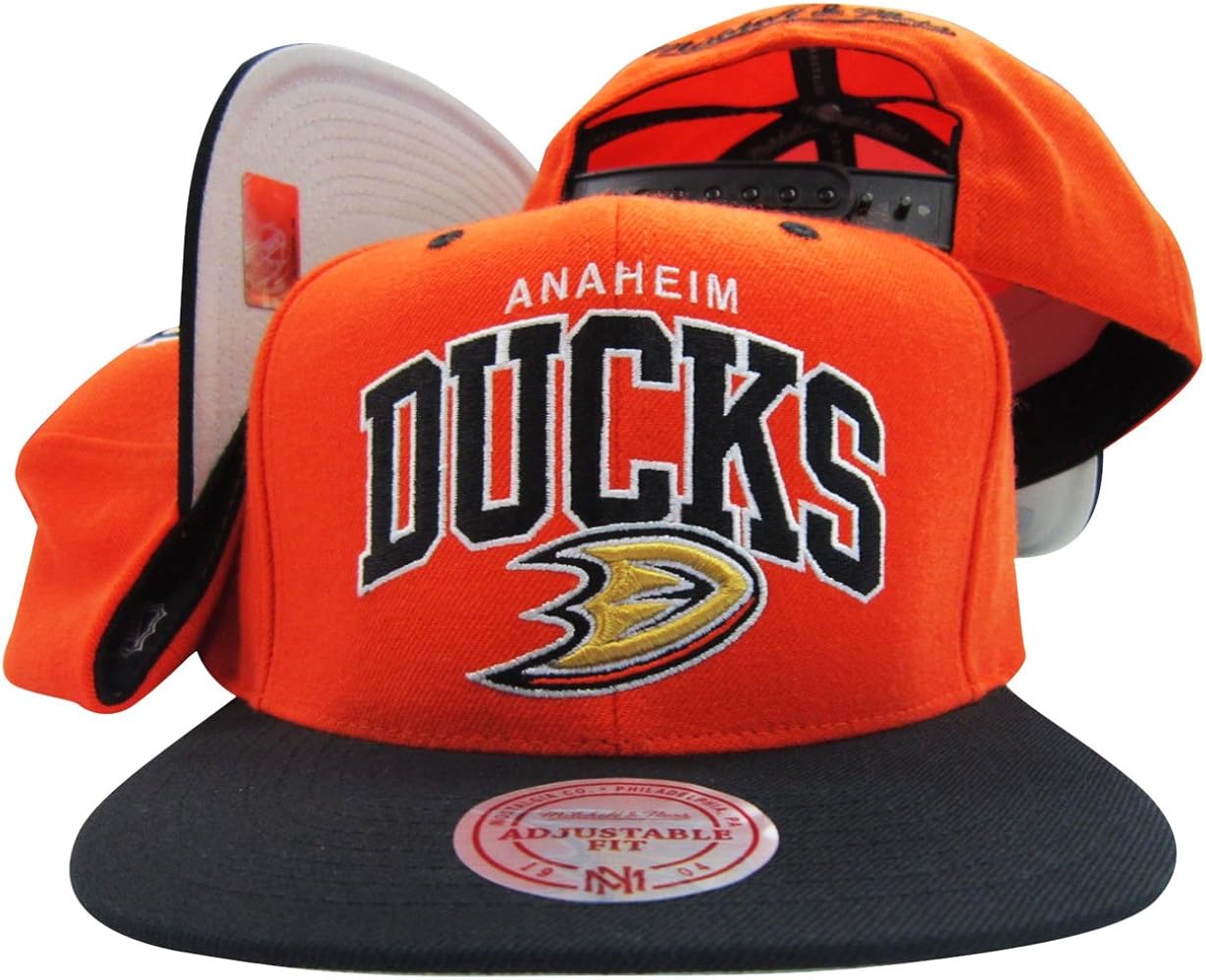 Anaheim Ducks Black/Orange Two Tone Plastic Snapback Adjustable Hat/Cap ...