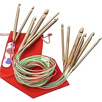 Amazon.com: KnitPal Bamboo Tunisian Circular Crochenit Double Ended ...