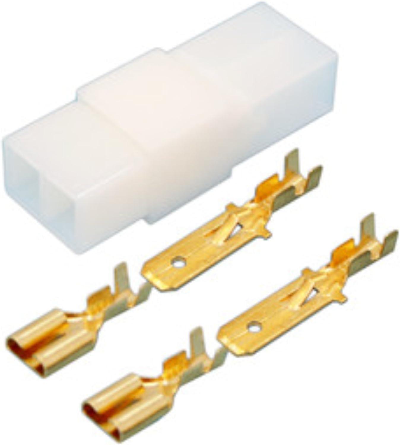 2 x Boîte de jonction 2 boîtiers Faston mâle + 2 Faston femelle 6,35 mm ...