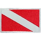 Amazon.com: Diver Down Flag Patch Embroidered Iron On Scuba Diving Emblem Souvenir : Arts ...