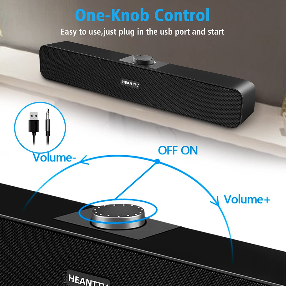 Mua Computer Speakers for Desktop Monitors, PC Speakers, USB Powered 6W ...