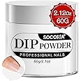 Amazon.com: SOCORIA Clear Dip Powder - 2.1oz/60g Large Capacity Basic ...