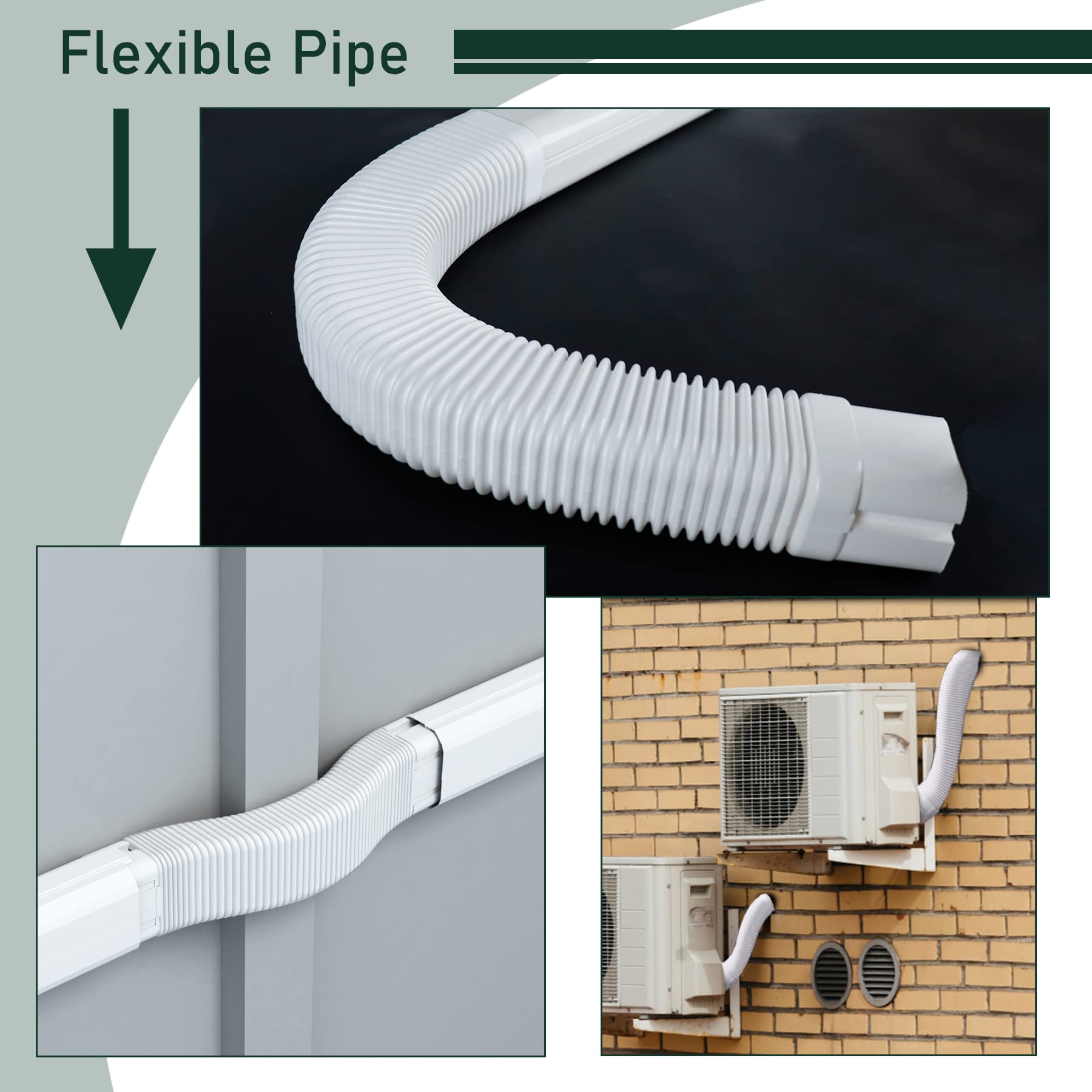 Mua Flehomo Mini Split Air Conditioner PVC Line Set Cover Kit, 3" 25Ft ...