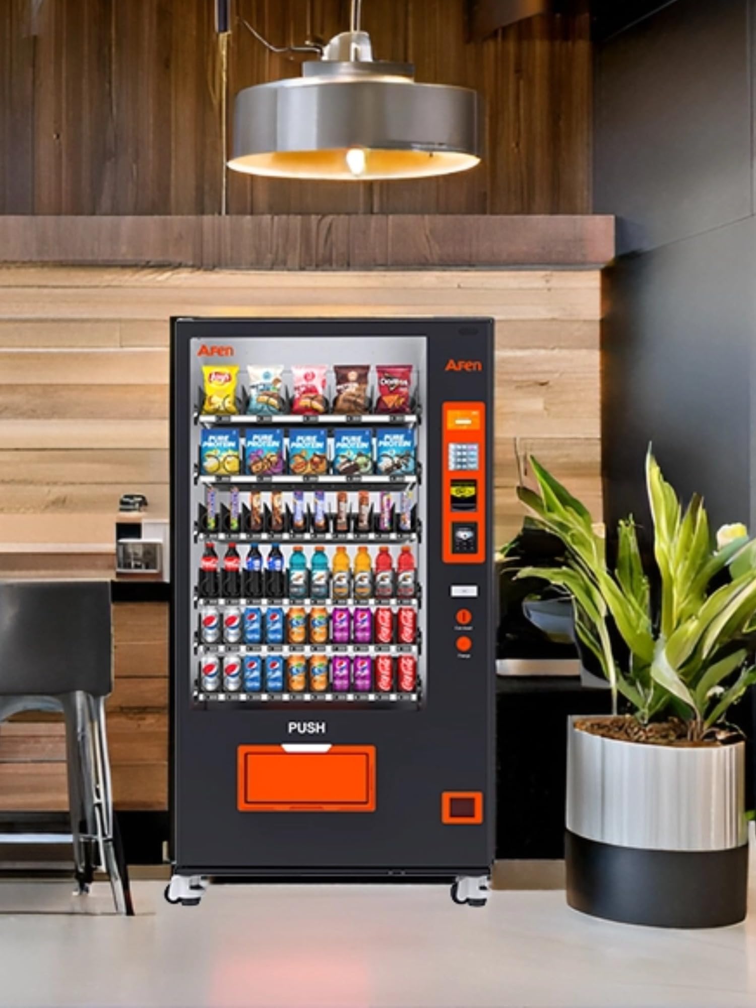 Afen Refrigerated Beverage Combo Vending Machine For Business, Large 60 Slots Snack Drink ...