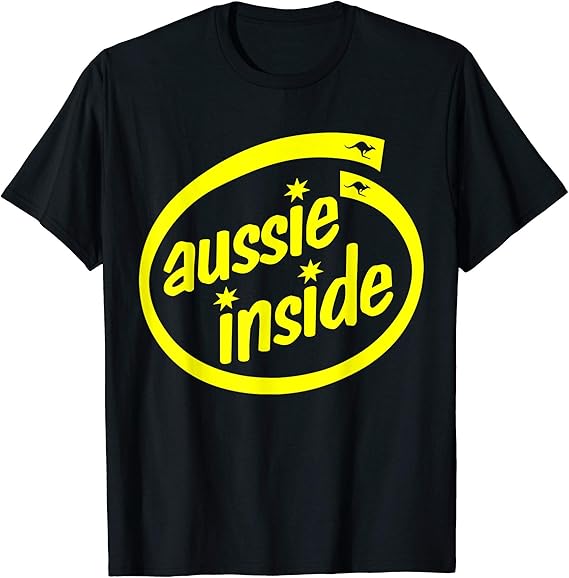 Men's Aussie Inside Australian Australia Funny T-Shirt XL Cranberry ...