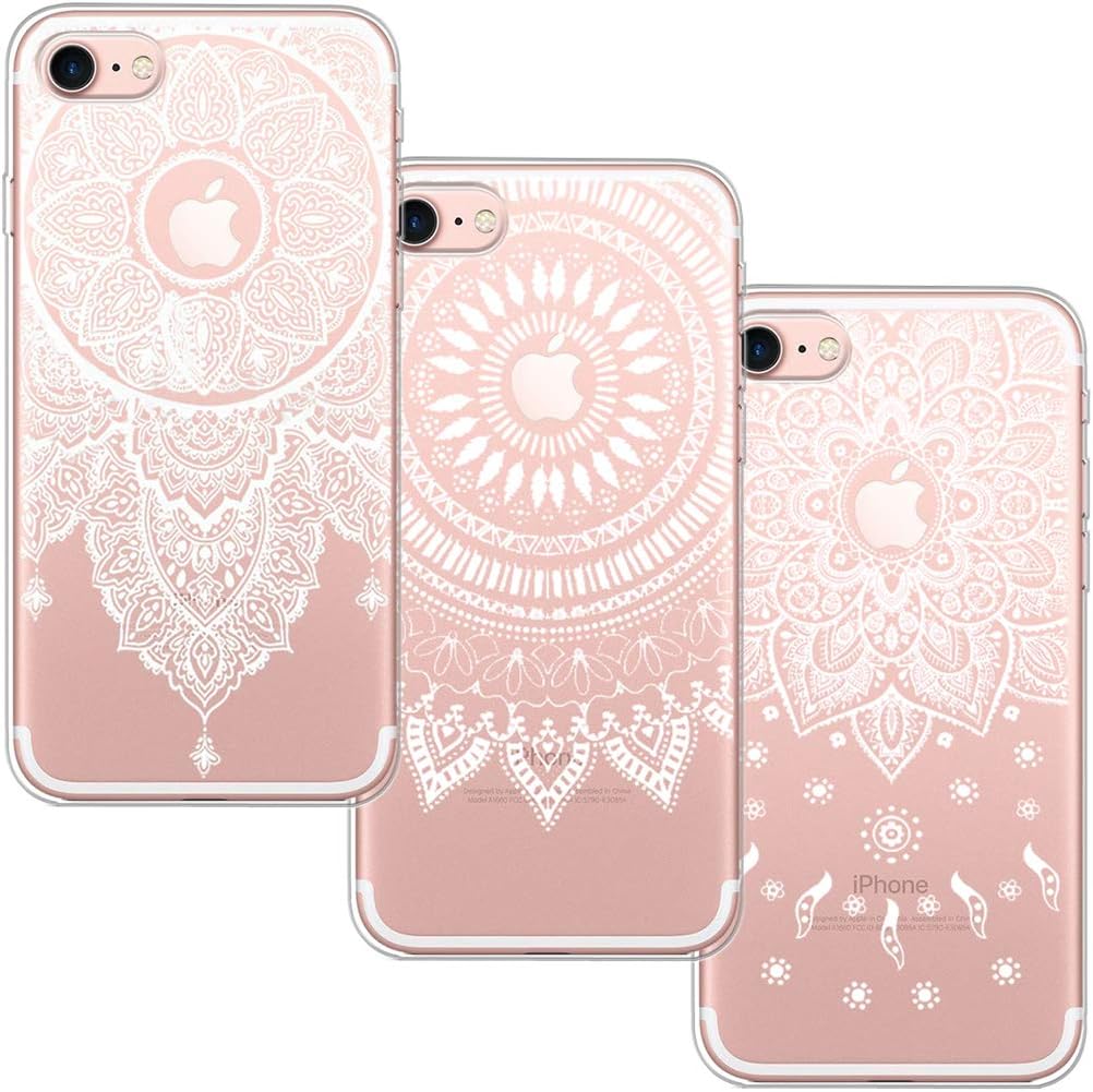 [3-Pièces] Coque iPhone 7, Coque iPhone 8, blossom01 Ultra Mince Cute ...
