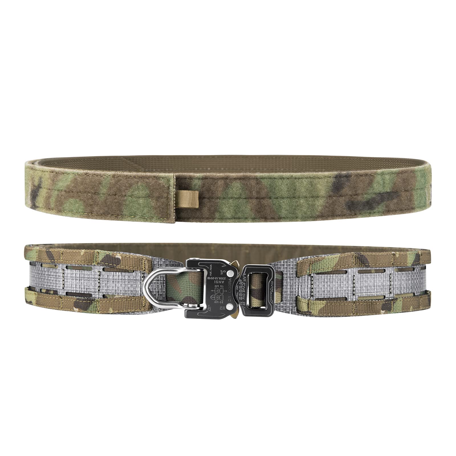 PETAC GEAR Tactical Belt Low Profile Molle Battle Cobra Belt Laser-Cut ...