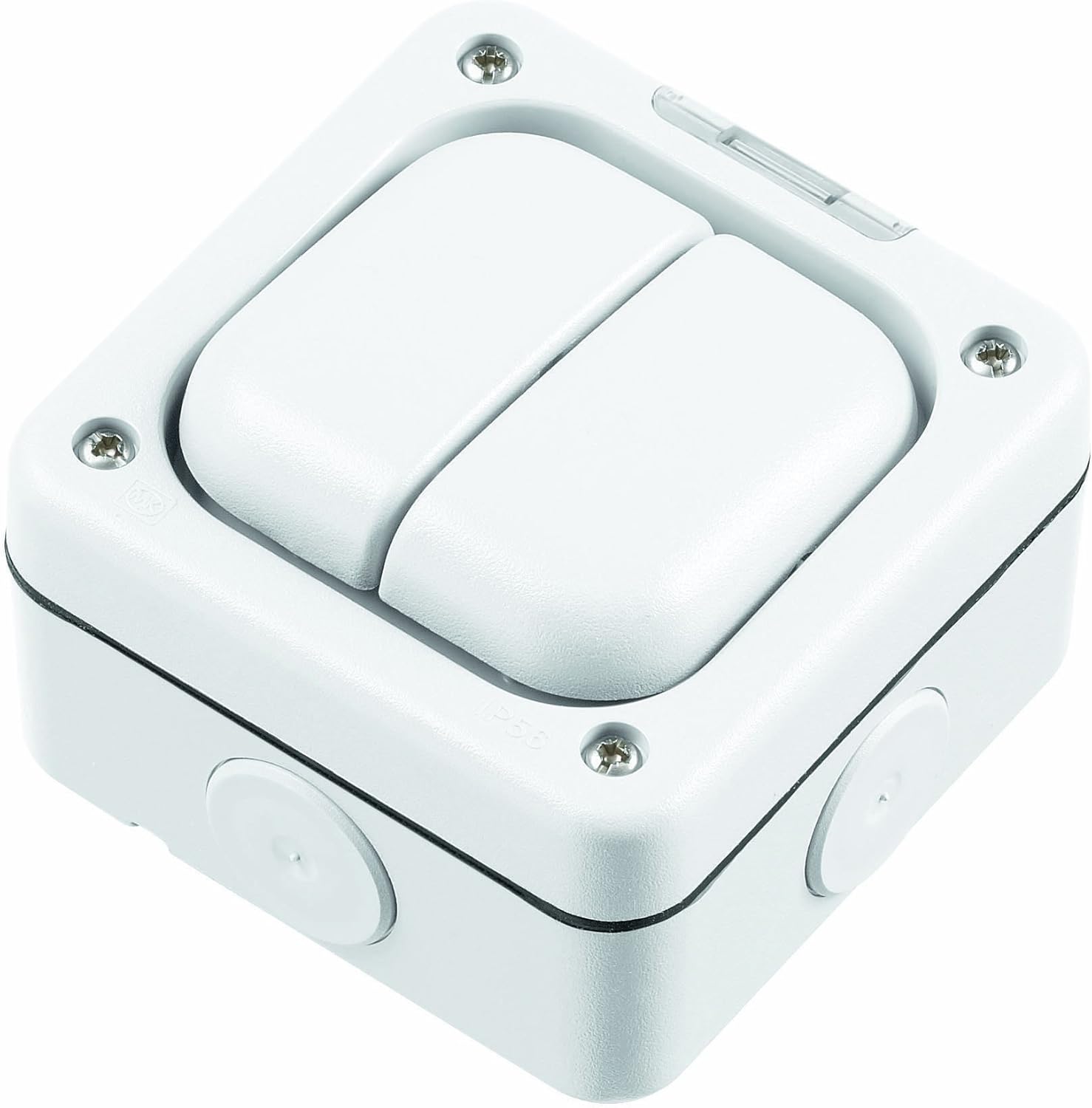 MK Masterseal Plus K56402WHI 10 amp 2-Gang Single-Pole 1-Way Switch ...