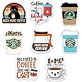 Amazon.com: YAZMEEN 80 Pcs Funny Coffee Stickers - 2" Coffee Themed ...