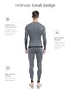 NOOYME Thermal Long Johns for Men - Cold Weather Base Layer - Grey in ...