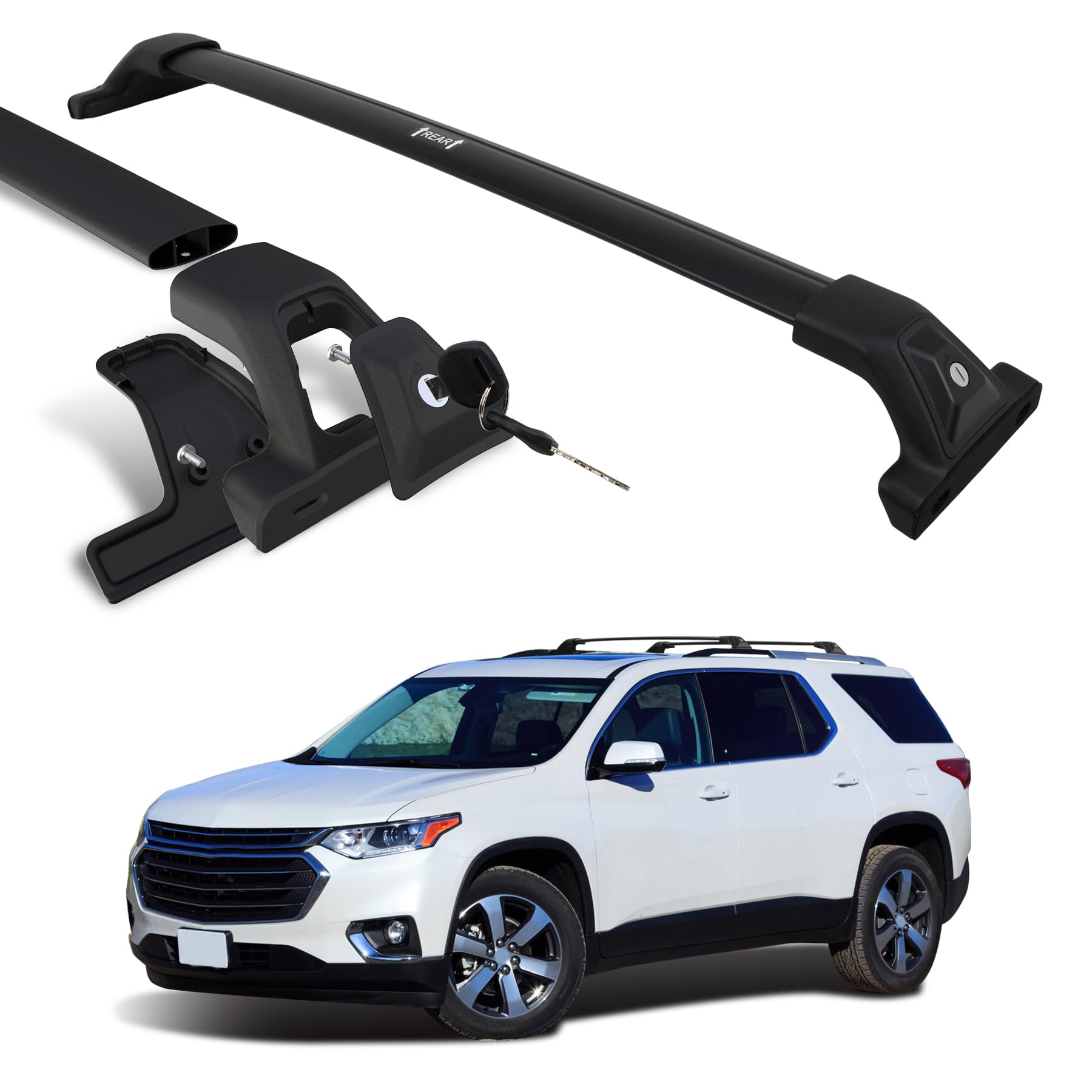 SNIXWOO Fits 2018-2021 Chevy Traverse, Upgrade 265 LBS Lockable Roof ...