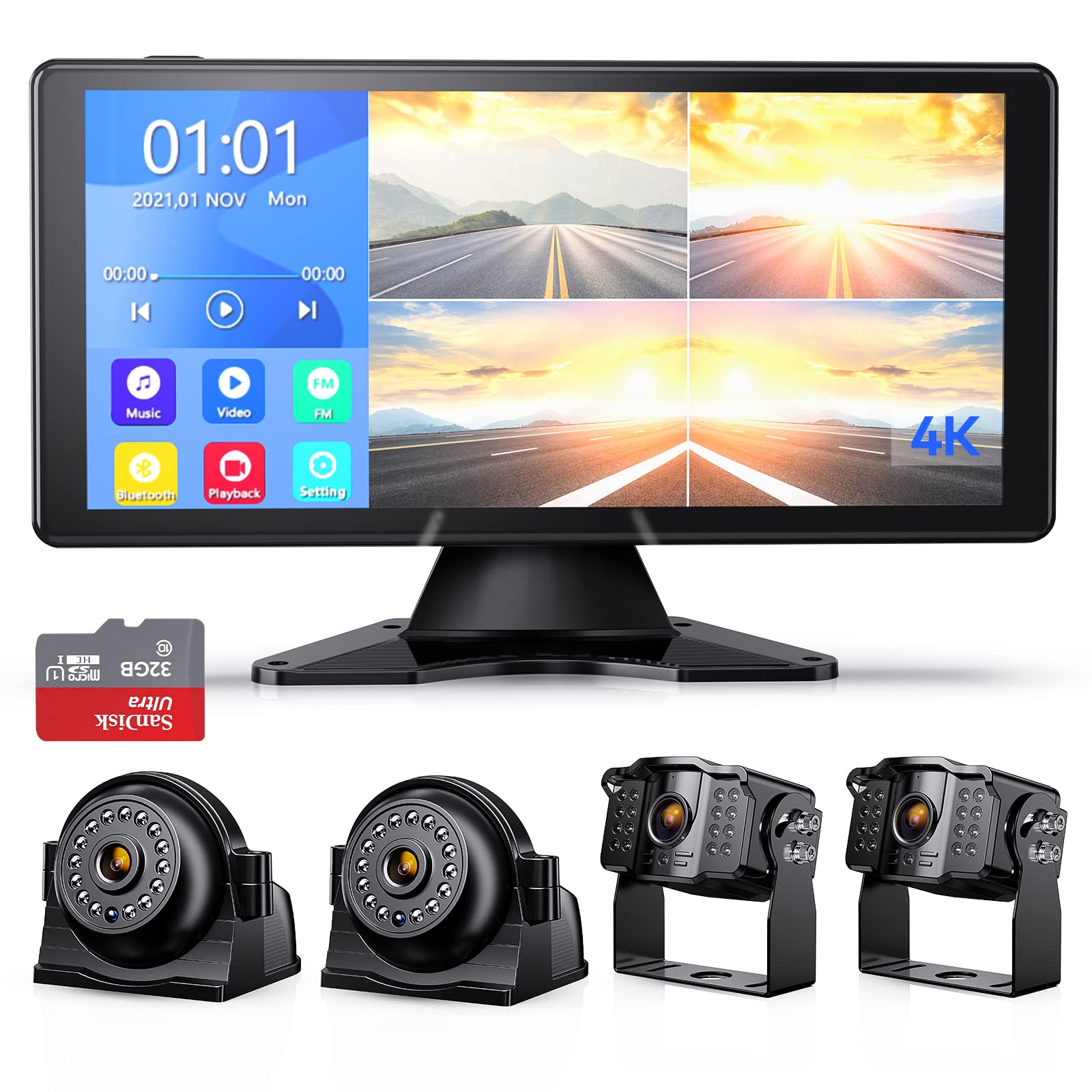 Mua Xroose Wired Backup Camera Monitor, 4K Touch Screen DVR for Trailer ...