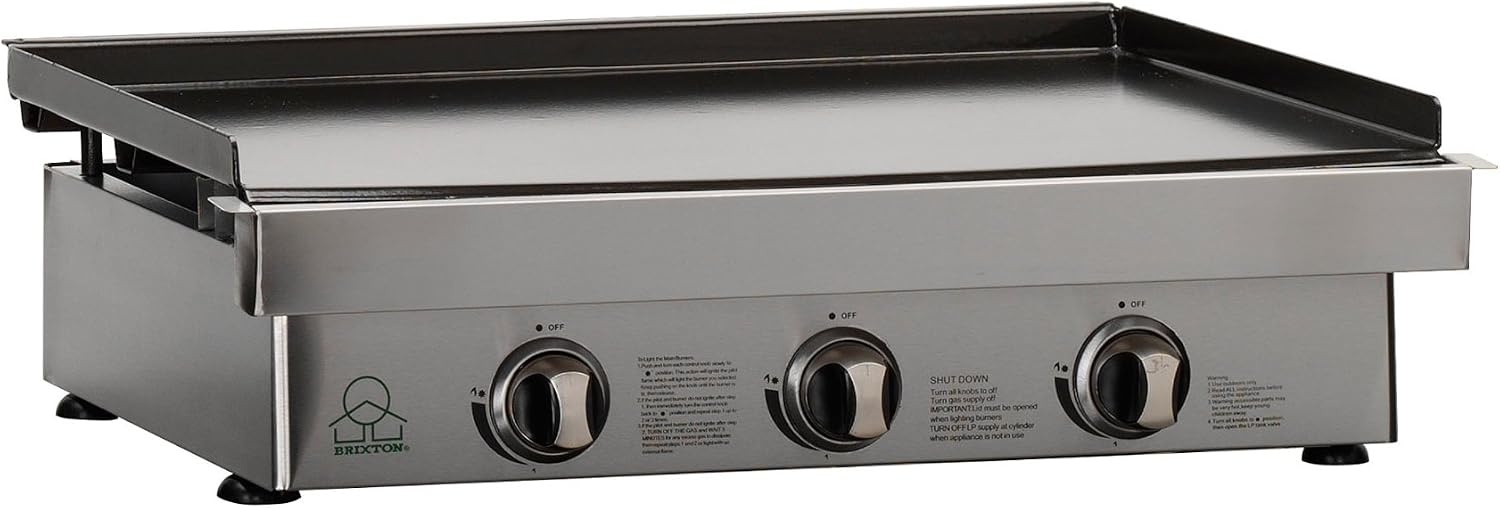 Gas 3 Burner Plancha BBQ in Stainless Steel: Amazon.co.uk: Kitchen & Home