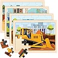 Amazon.com: Wooden Puzzles for Kids Ages 4-6, 4 Packs 24 PCS ...