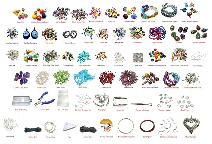 Beadsnfashion Professional All In One 60 Type Of Beading Materials DIY ...
