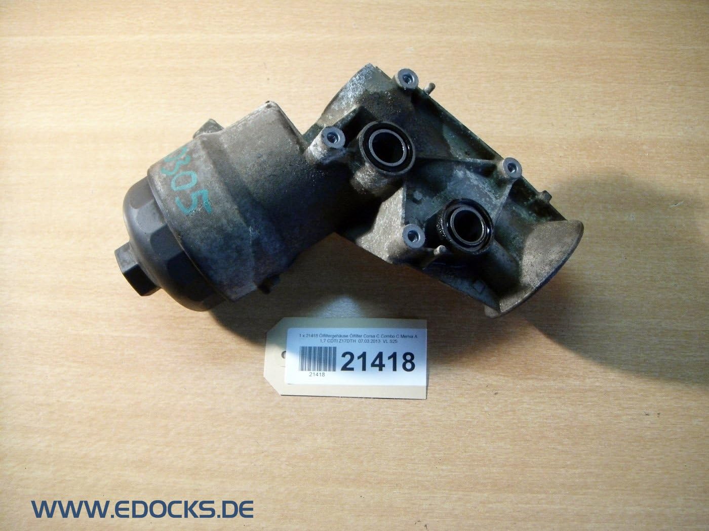 Ölfiltergehäuse Ölfilter Gehäuse Corsa C Combo C Meriva A 1,7 CDTI ...