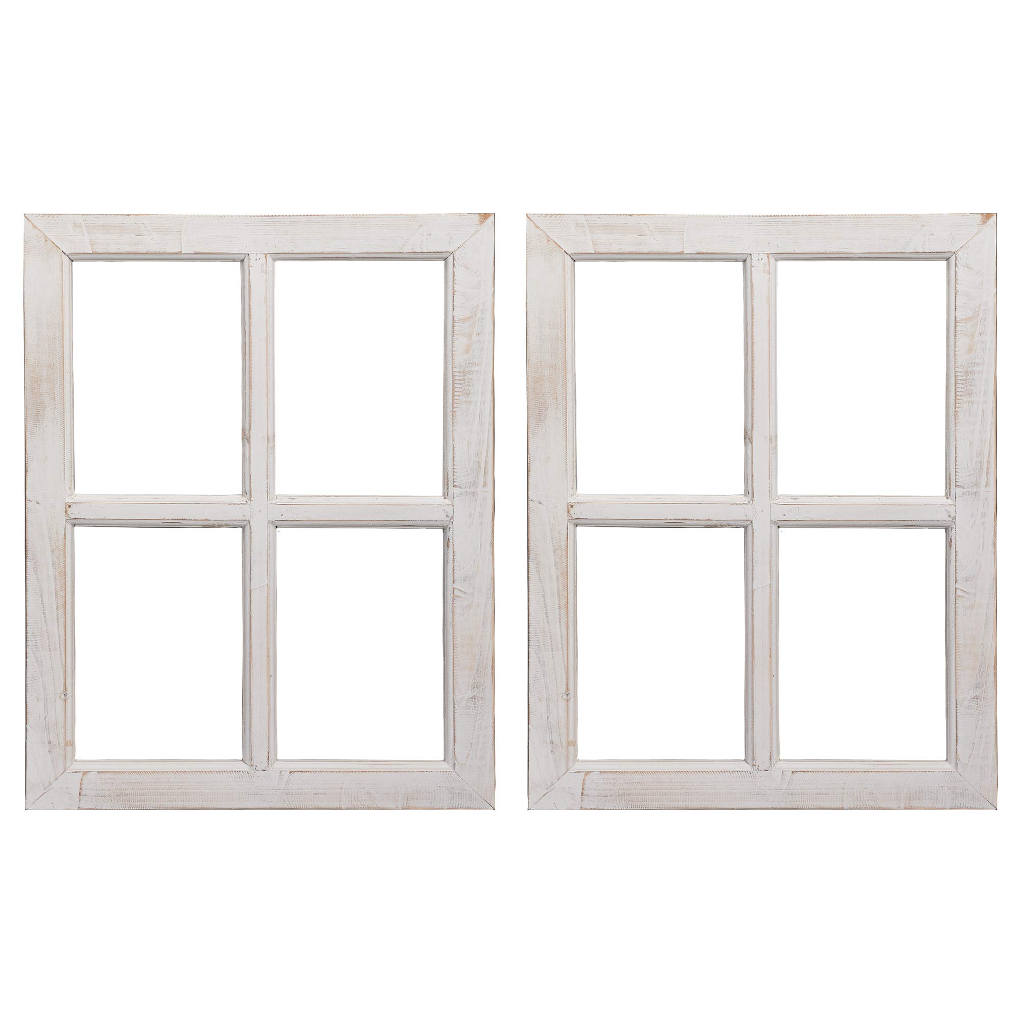 Barnyard Designs Rustic White Barn Wood Window Frames, Decorative ...