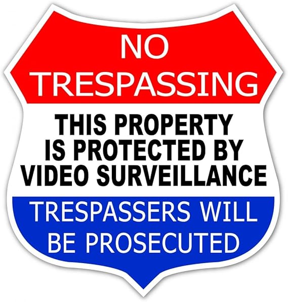 Amazon.com: No Trespassing Sign Vinyl Decal Bumper Sticker: Computers ...