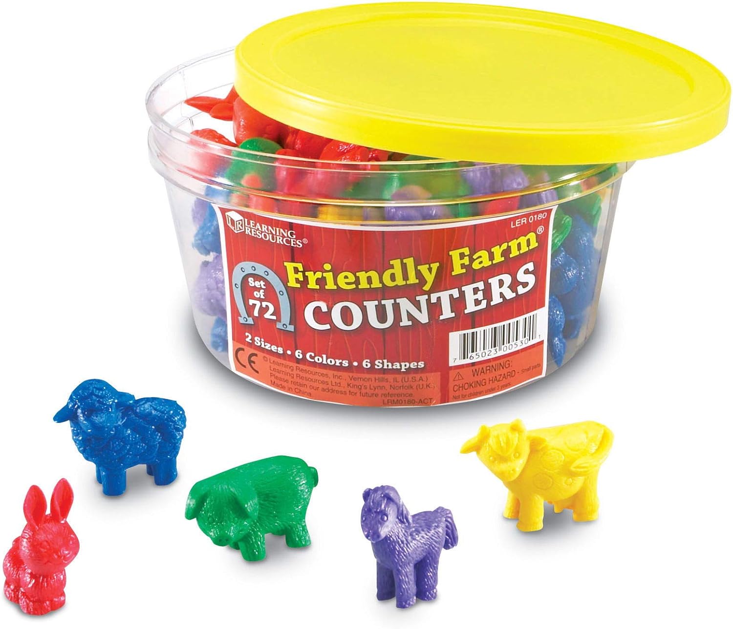 Learning Resources Friendly Farm Animal Counters Set of 72 Educational ...