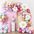 Amazon.com: Pastel Balloon Arch Kit, Daisy Balloon Arch Garland with Macaron Pink Blue Purple ...
