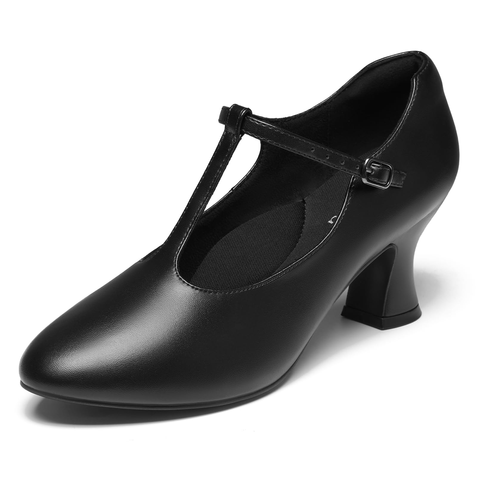 YESSA Women's Latin Ballroom Dancing Pumps Pumps T-Strap 2.5" Character ...