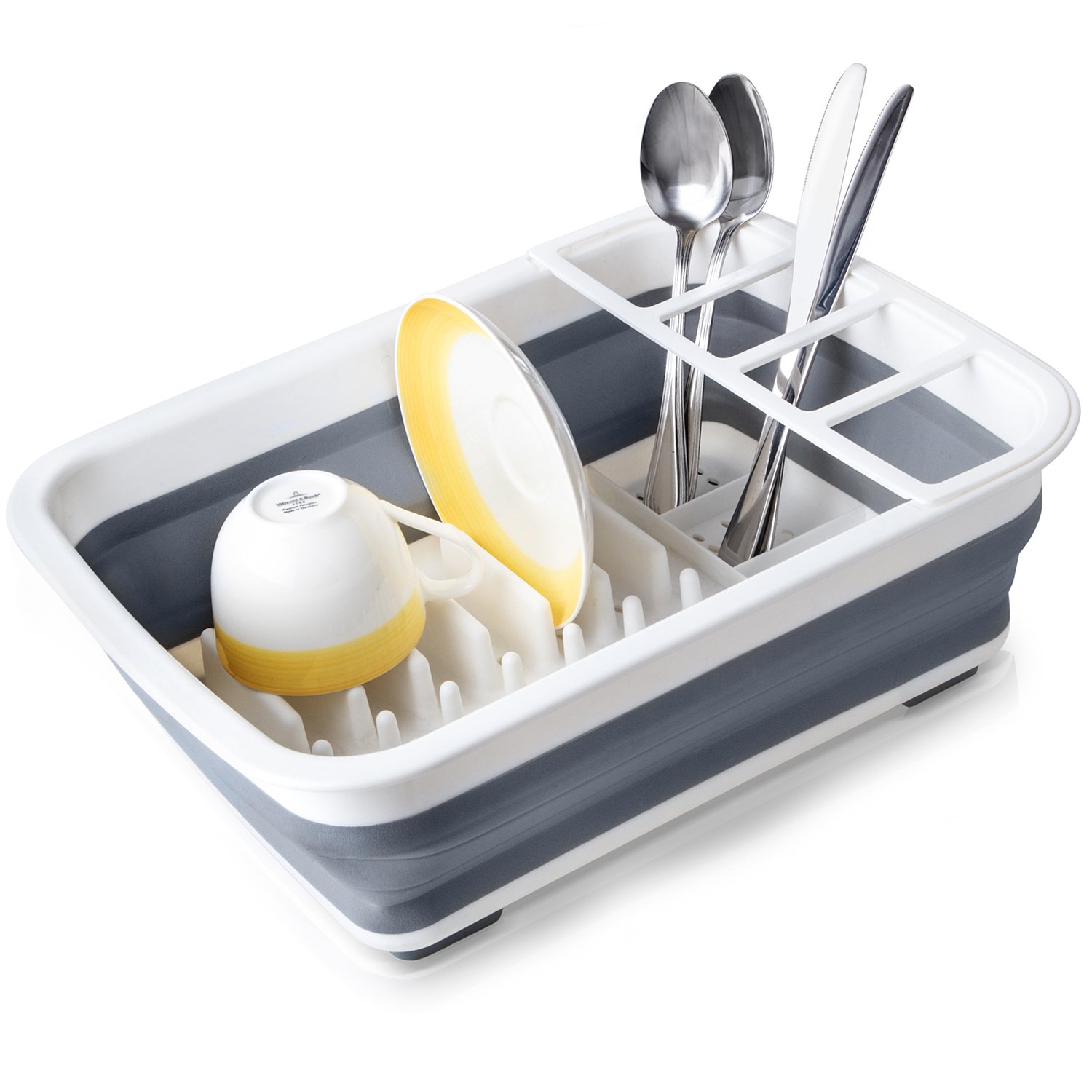 Wonder Worker START Space Saver Dish Drainer Collapsible Dish Rack with ...