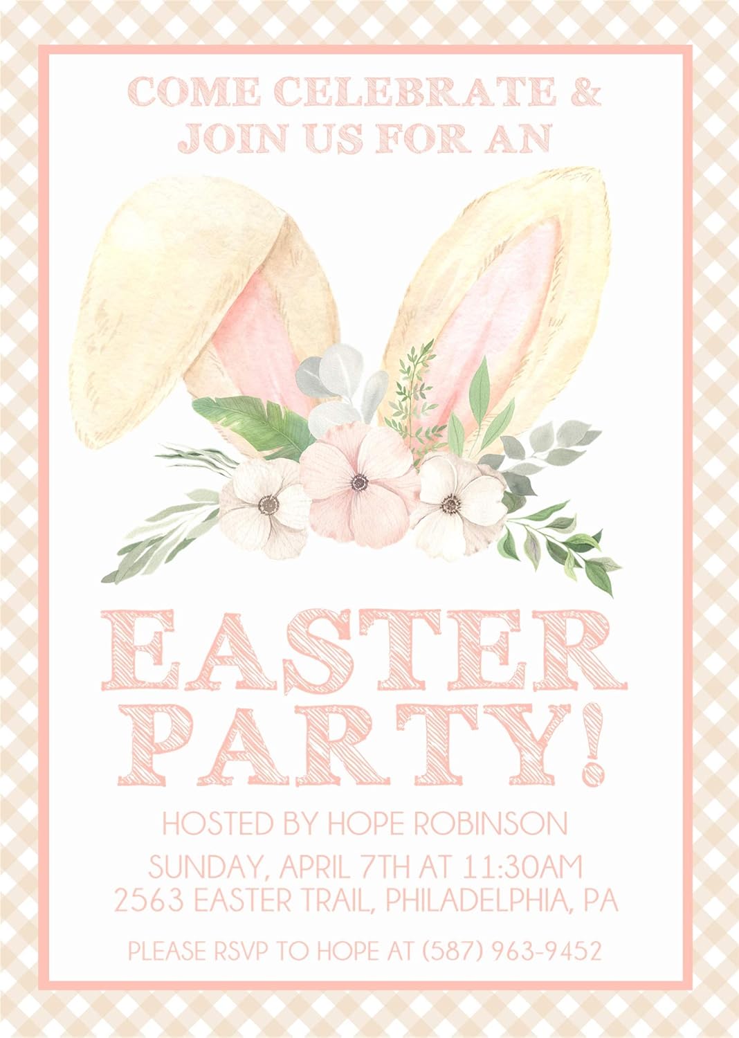 Amazon.com: Easter Brunch Invitations, Easter Egg Hunt Invitations ...