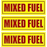 Amazon.com - Gasoline 6x2 Inch Pack of 3 Gas Fuel Only Sticker Sign ...
