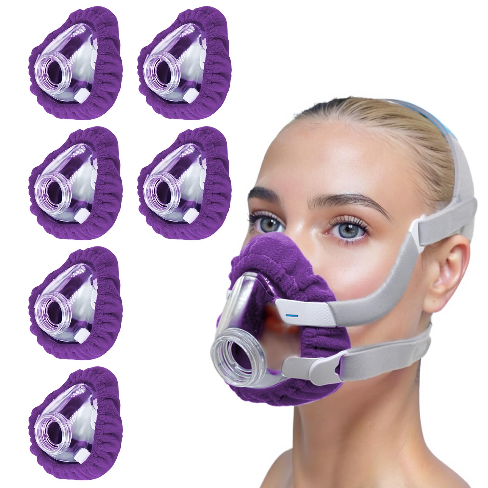 NATAKU 6-Pack Large CPAP' Mask Liners Compatible for Resmed F20 Full ...