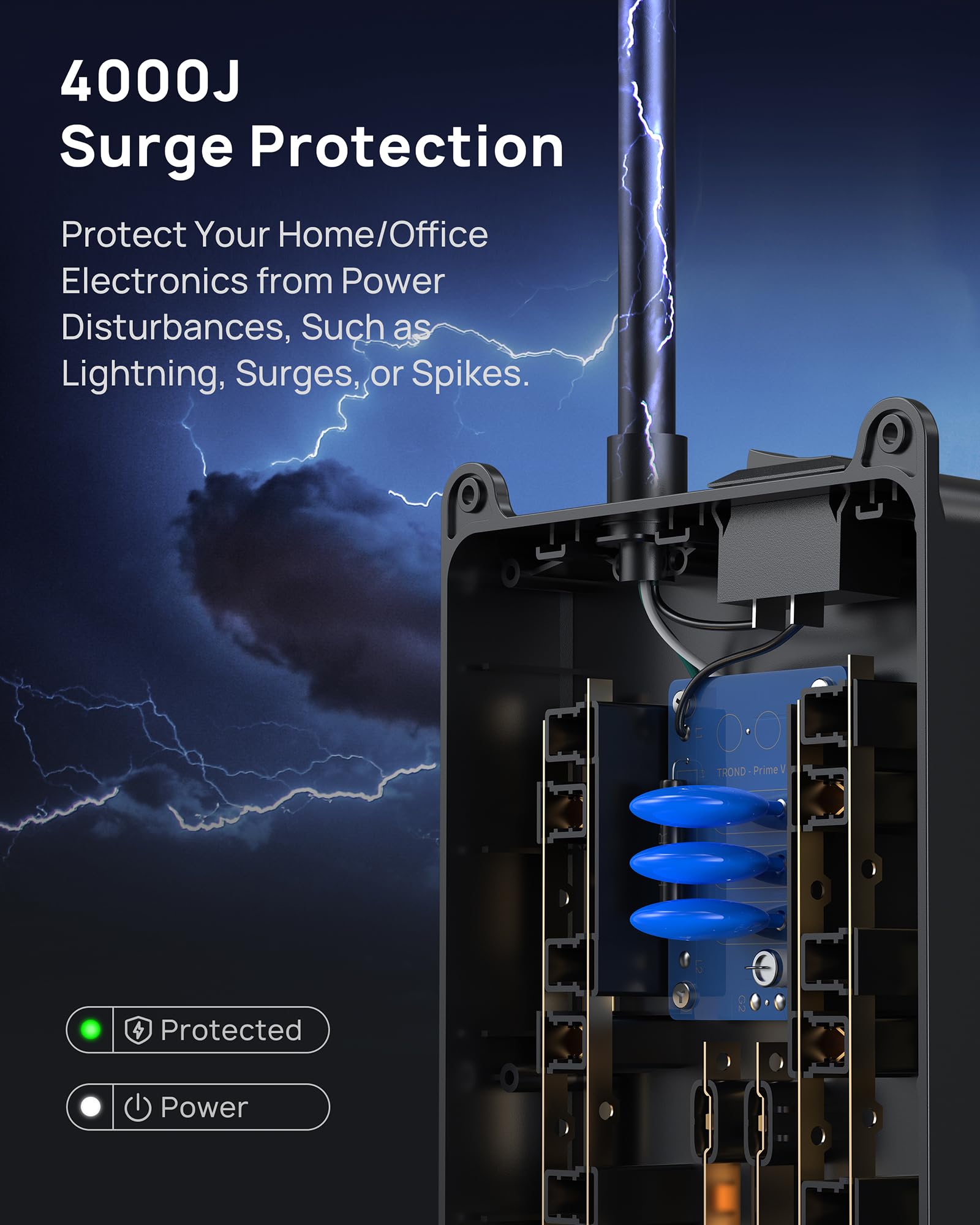 Mua TROND Surge Protector Power Strip, 4000 Joules, ETL Listed, 13 ...