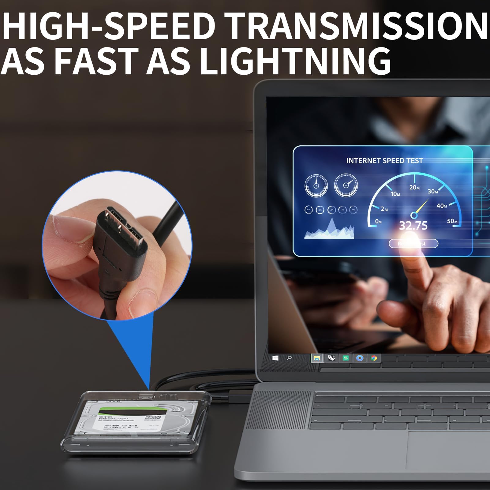 Mua 2.5 Inch Hard Drive Enclosure, 5Gbps USB 3.0 to SATA III SSD/HDD ...