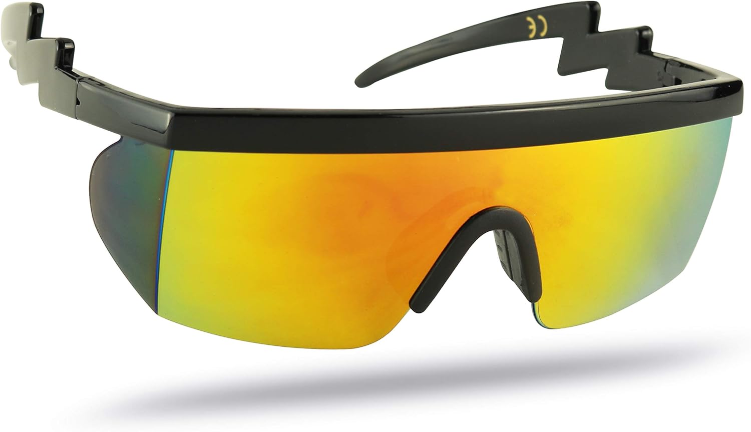 ShadyVEU Semi Rimless Neon Rainbow Sunglasses Mirrored Lens UV ...