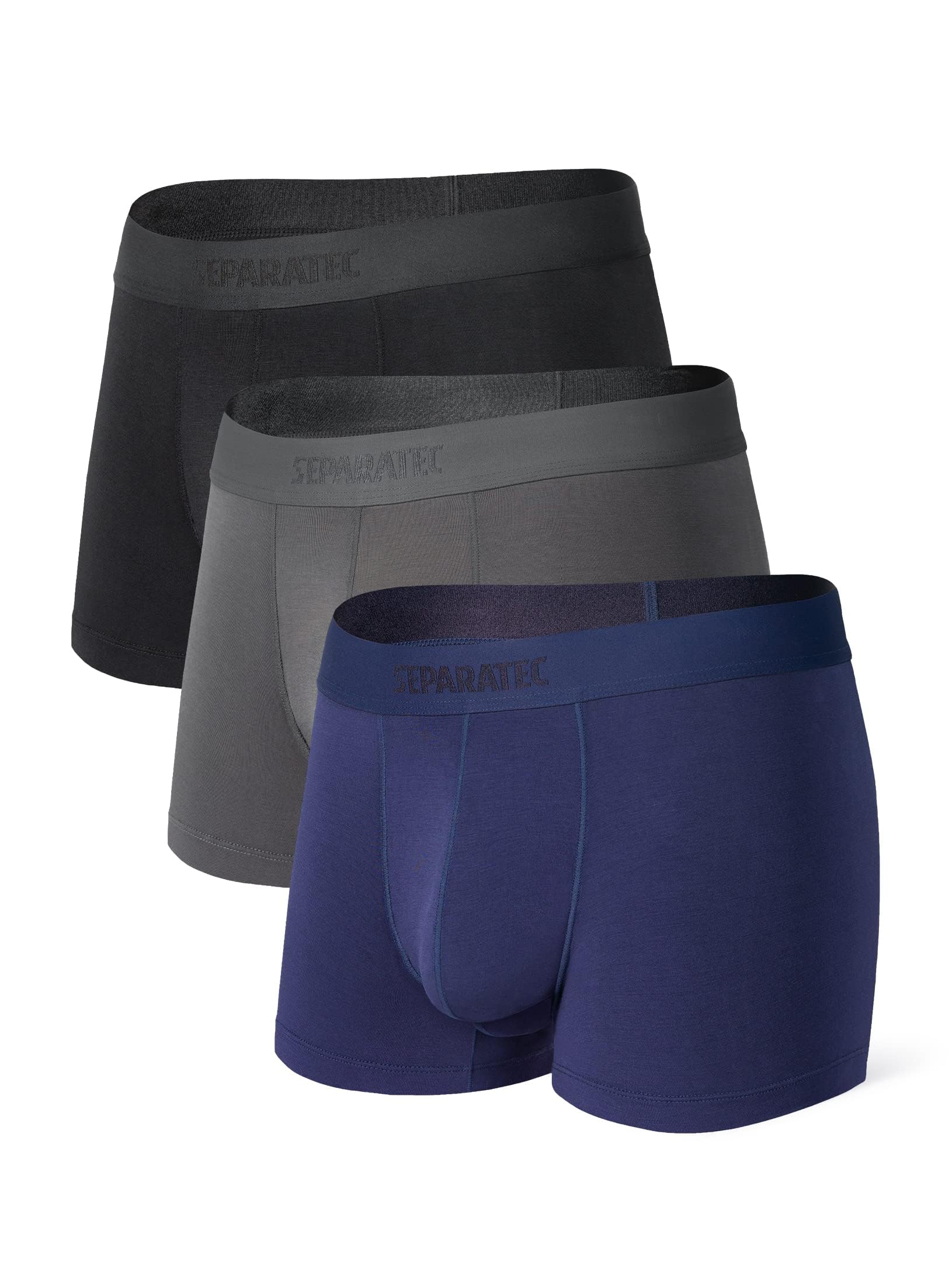 Separatec Mens Trunks Underwear with Dual Pouch, Soft Breathable Rayon ...