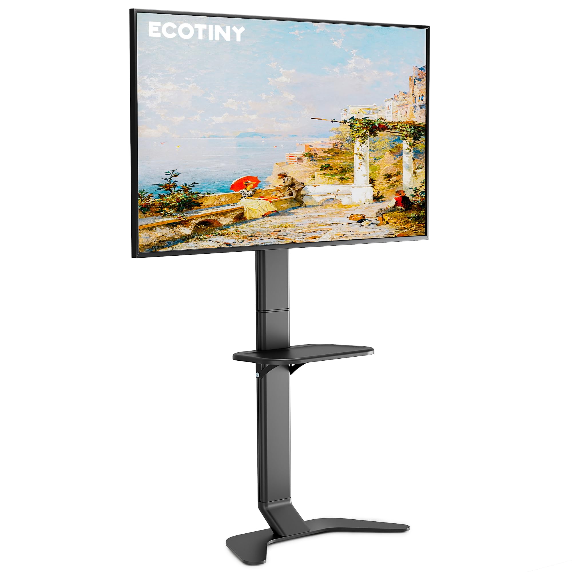 ECOTINY Ultra Slim TV Floor Stand for 37–86 Inch TVs, No Drill Modern ...