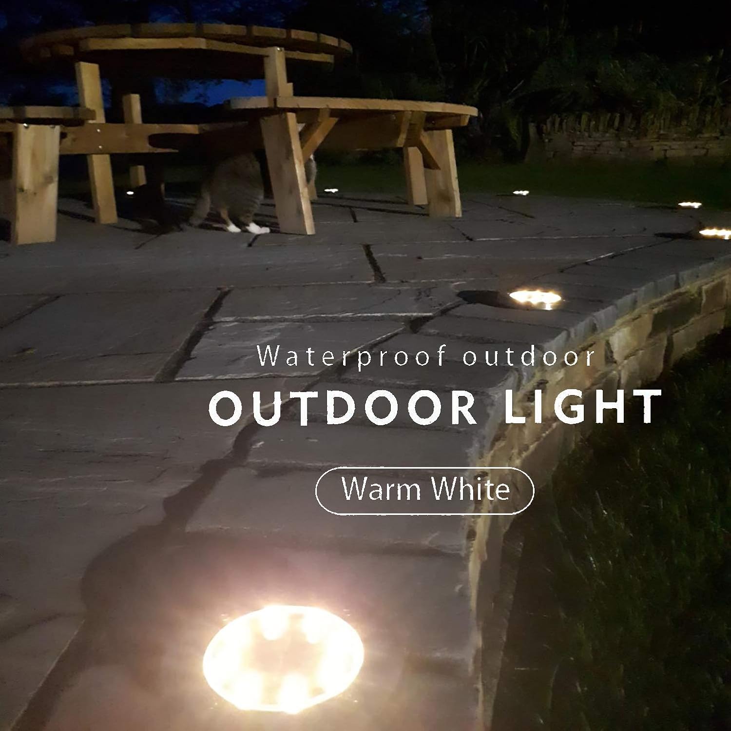 ZFITEI Solar Lights Outdoor Garden，Deck Lights Solar Powered – 8 LED ...