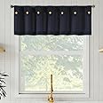 Amazon.com: Archaeo Cotton Blend Button Tab Top Cafe Curtains, Valance ...