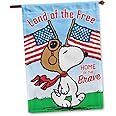 Amazon.com : Flagology.com, PEANUTS®, PEANUTS® Snoopy Land of the Free ...