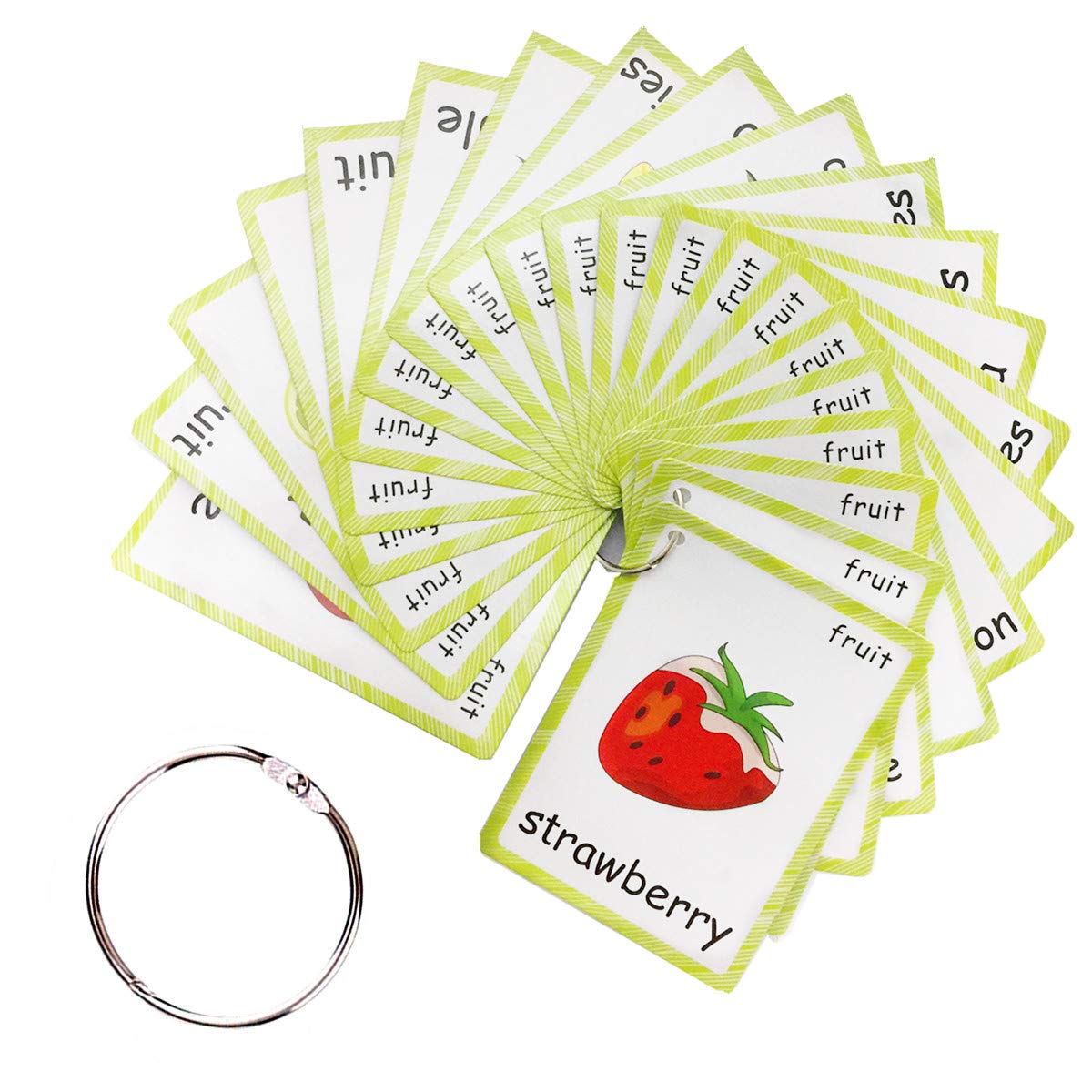 Buy SANCENT SANCENT21-Fruits-Educational Learning Picture & Word Card ...