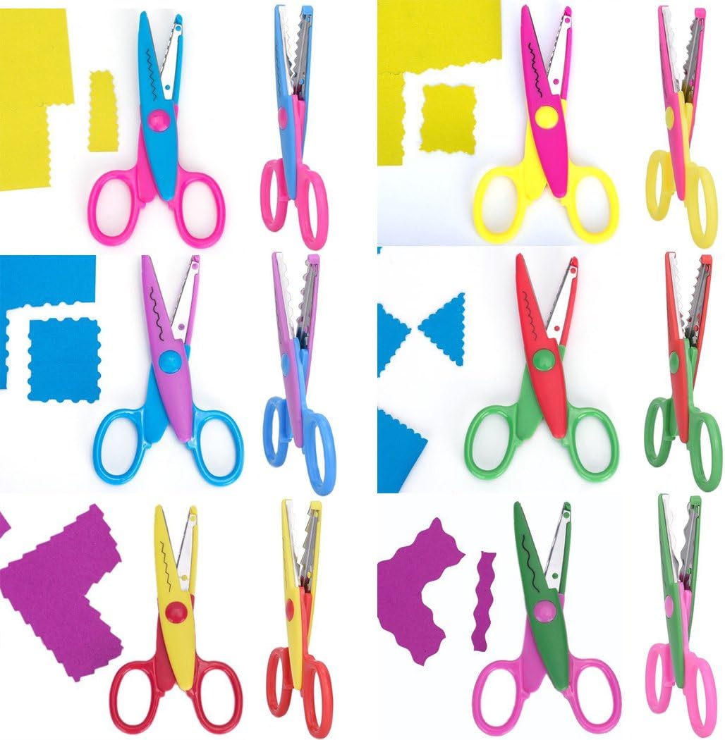 12Pcs Decorative Craft Edger Scissors, Creatiees Student Scrapbooking ...