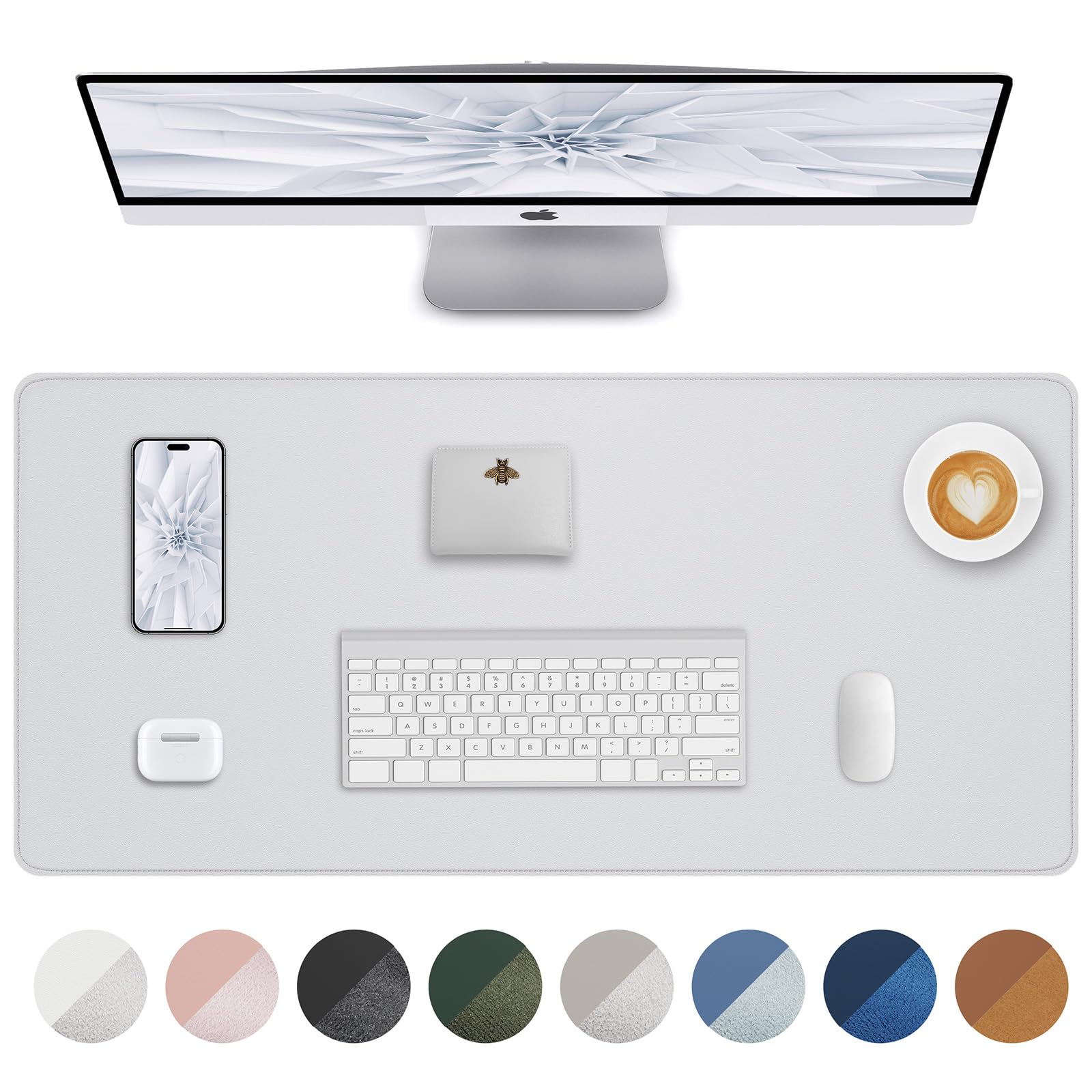 Non-Slip Desk Pad,Mouse Pad,Waterproof PVC Leather Desk Table Protector ...