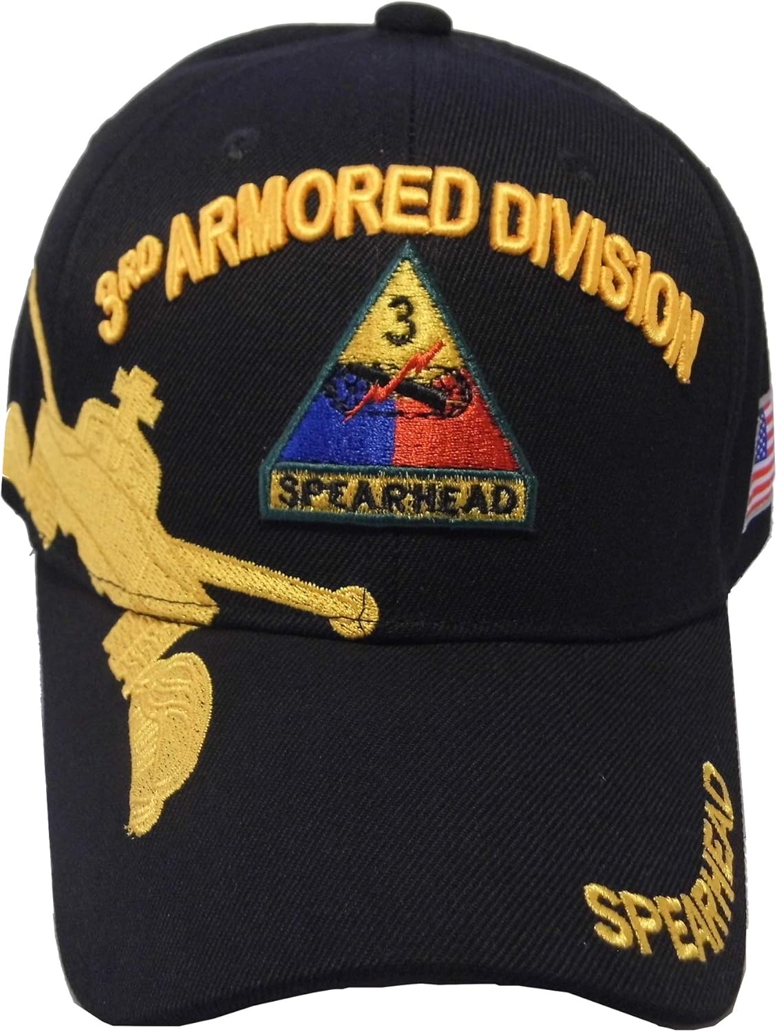 US Army 3rd Armored Division"Spearhed" Baseball Cap, One Size, Black at ...