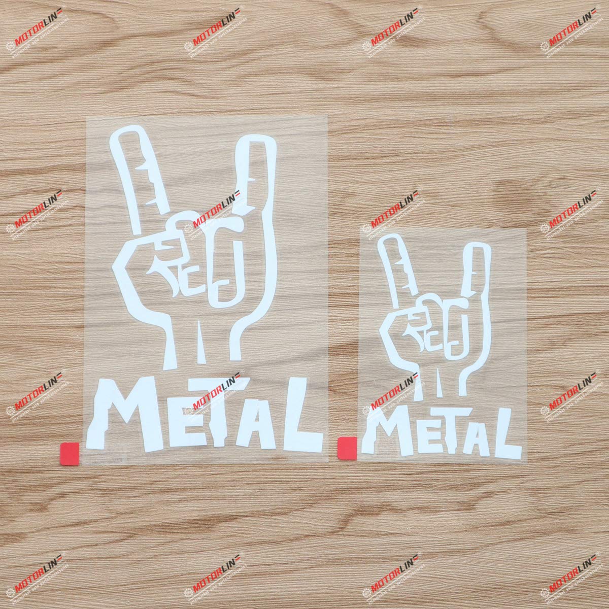 Mua Heavy Metal Hand Rocker Sign Decal Vinyl Sticker - 2 Pack White, 4 ...