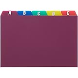 Amazon.com: Oxford Poly Index Card Guides, Alphabetical, A-Z, Assorted ...