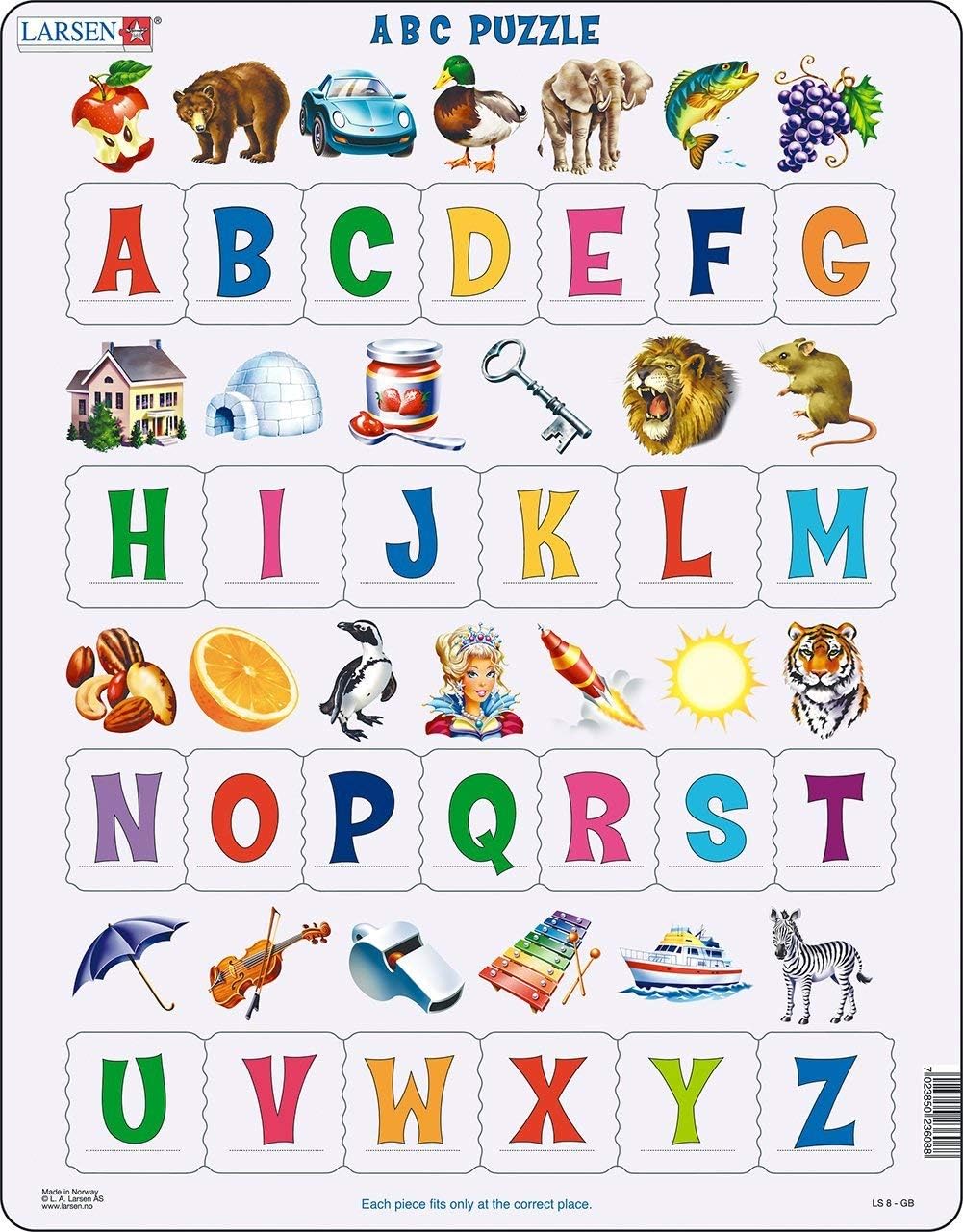 Larsen LS826 Learn the Alphabet: 26 Upper Case Letters, English Edition ...
