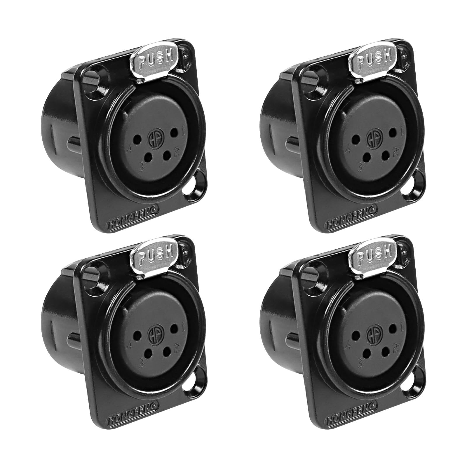 Mua XMSJSIY 4 Pin XLR Panel Mount Connector XLR Female Socket Audio ...