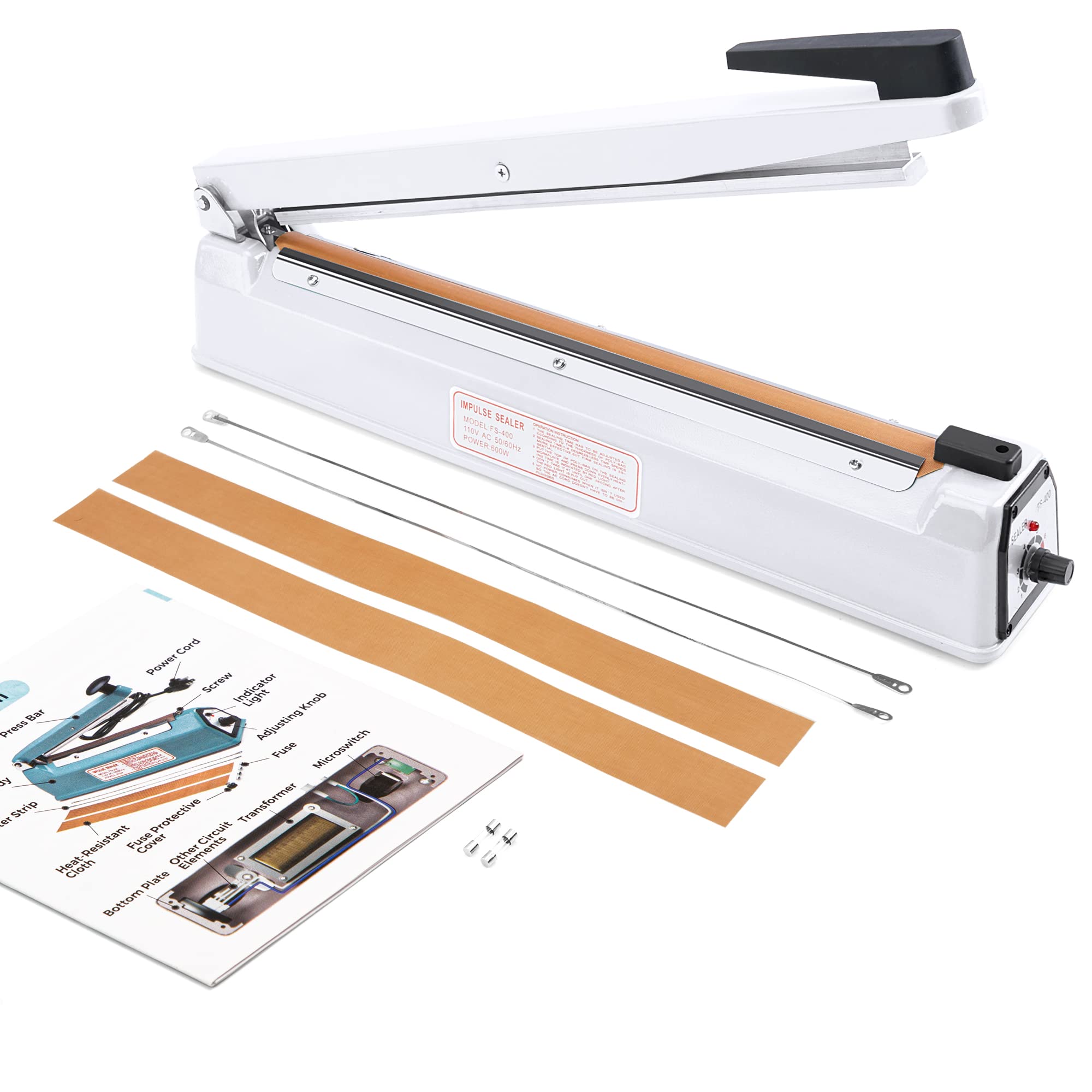 Metronic 16 inch Impulse Sealer, Manual Heat Sealer Machine for Plastic ...