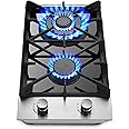 Amazon.com: Eascookchef 2 Burner Propane Gas Cooktop, 12 inch LPG/NG ...