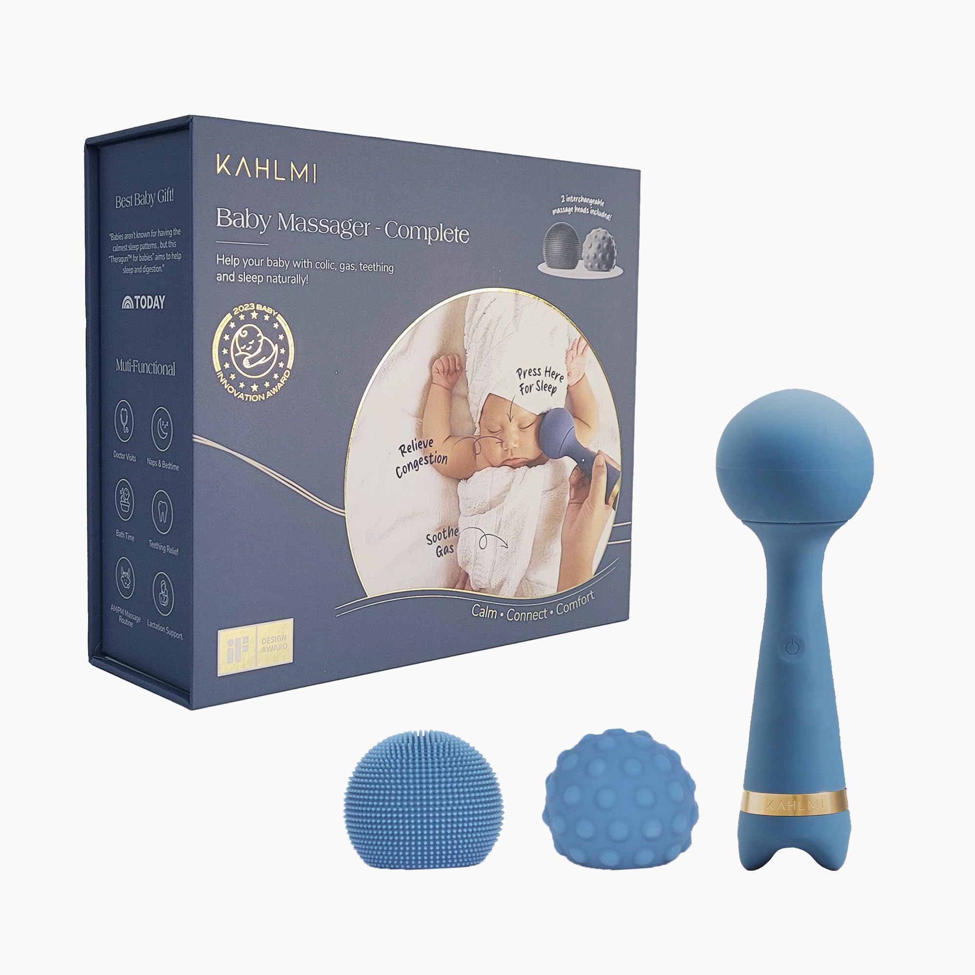 KAHLMI Baby Massager for Baby Constipation, Gas Relief, Colic Calm, and ...