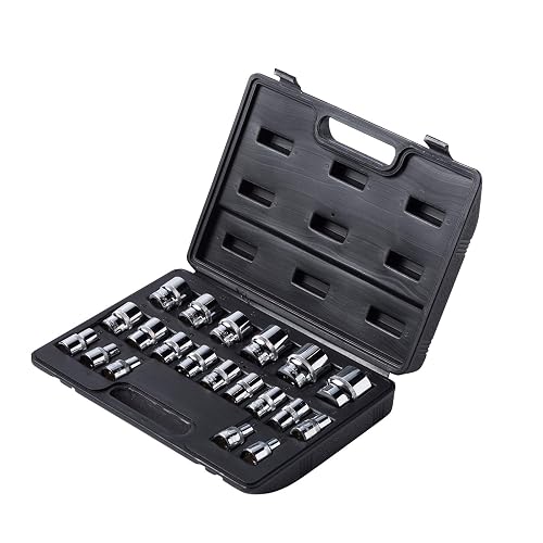 MAXPOWER 20PCS 1/2" Drive Metric Socket Set, Industrial Grade 6-Point ...