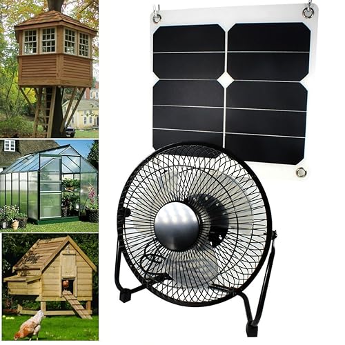 PK Green Solar Fan 12V 20W | Portable Solar Fan Kit for Car, Caravan ...